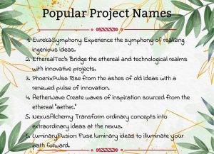 200+ Creative Project Names to Inspire Your Next Venture